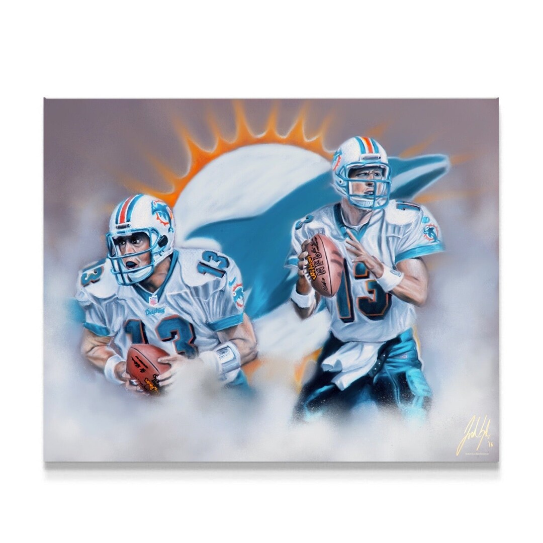 Marino "dolphins Legend" Print, American Football Artwork, Football ...
