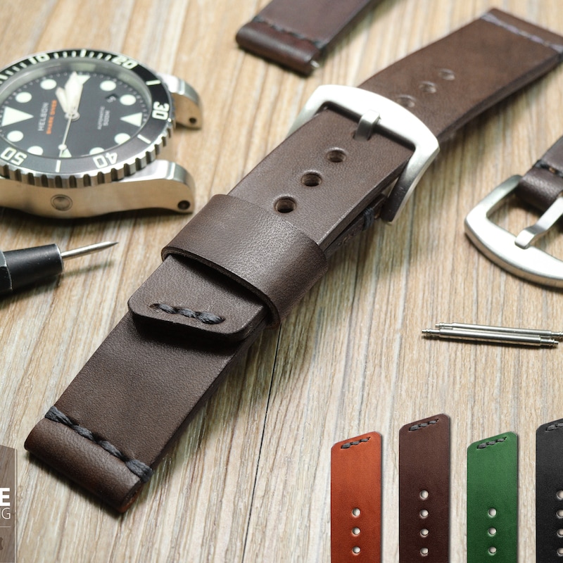Leather Watch Band - Etsy
