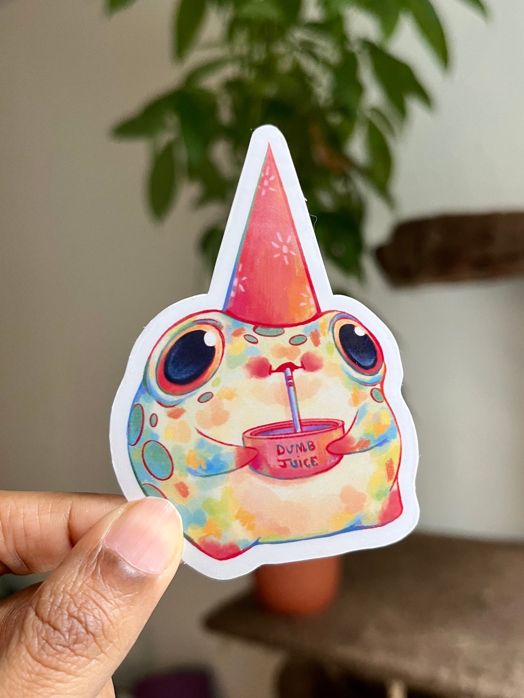 Dumb Juice Frog Sticker | Vinyl Waterproof Sticker | Cute Sticker ...