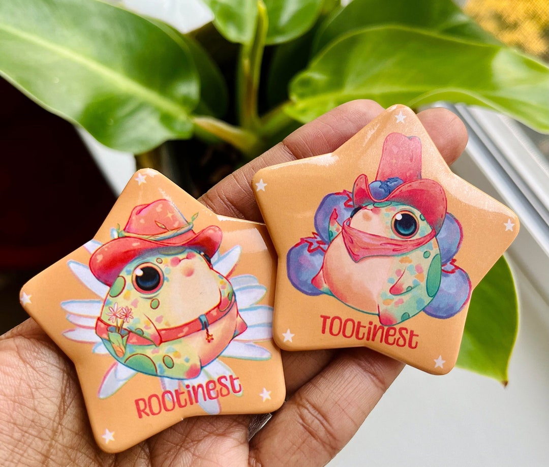 Sheriff and Deputy Frog Buttons | 2.3in Pinback Button | Button With ...