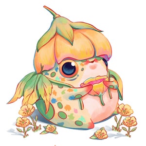 Buttercup Frog Art Print | Original Wall Art | Cute Frog Art ...