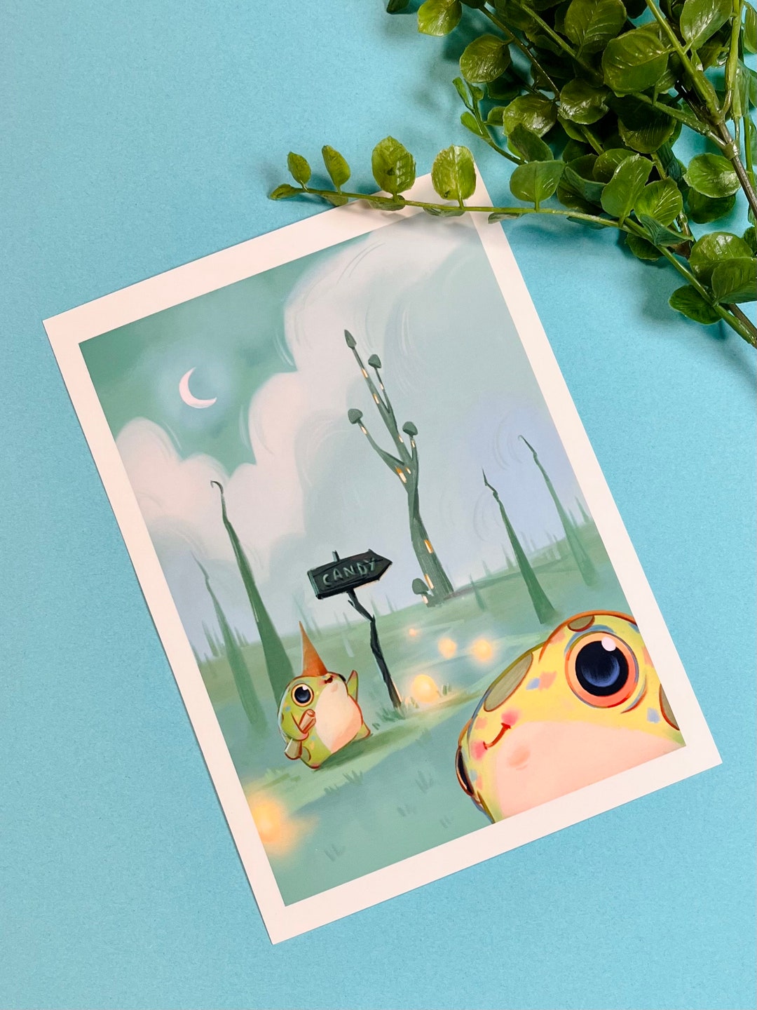 Candy Trail Frogs Art Print | Original Wall Hanging | Cute Frog Gift ...