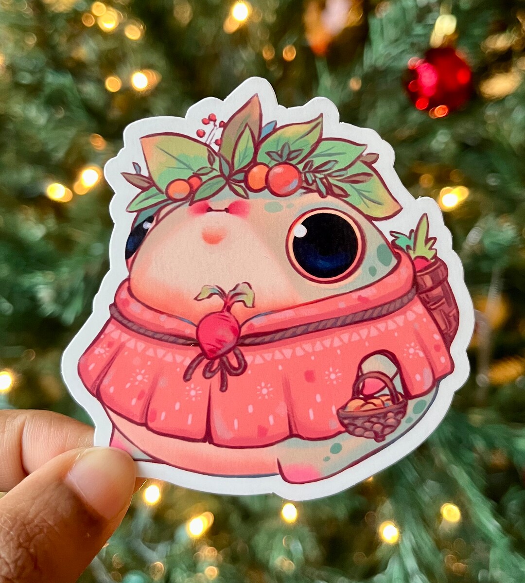 Market Frog Sticker | Vinyl Waterproof Sticker | Cute Sticker - Etsy