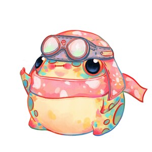 Pilot Frog Art Print | Original Wall Hanging | Cute Frog Gift ...