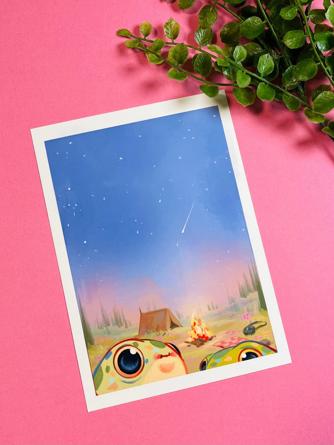 Summer Camping Frogs Art Print | Original Wall Hanging | Cute Frog Gift ...