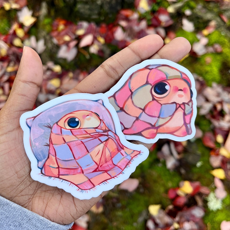 Frog in Quilt Sticker - Etsy