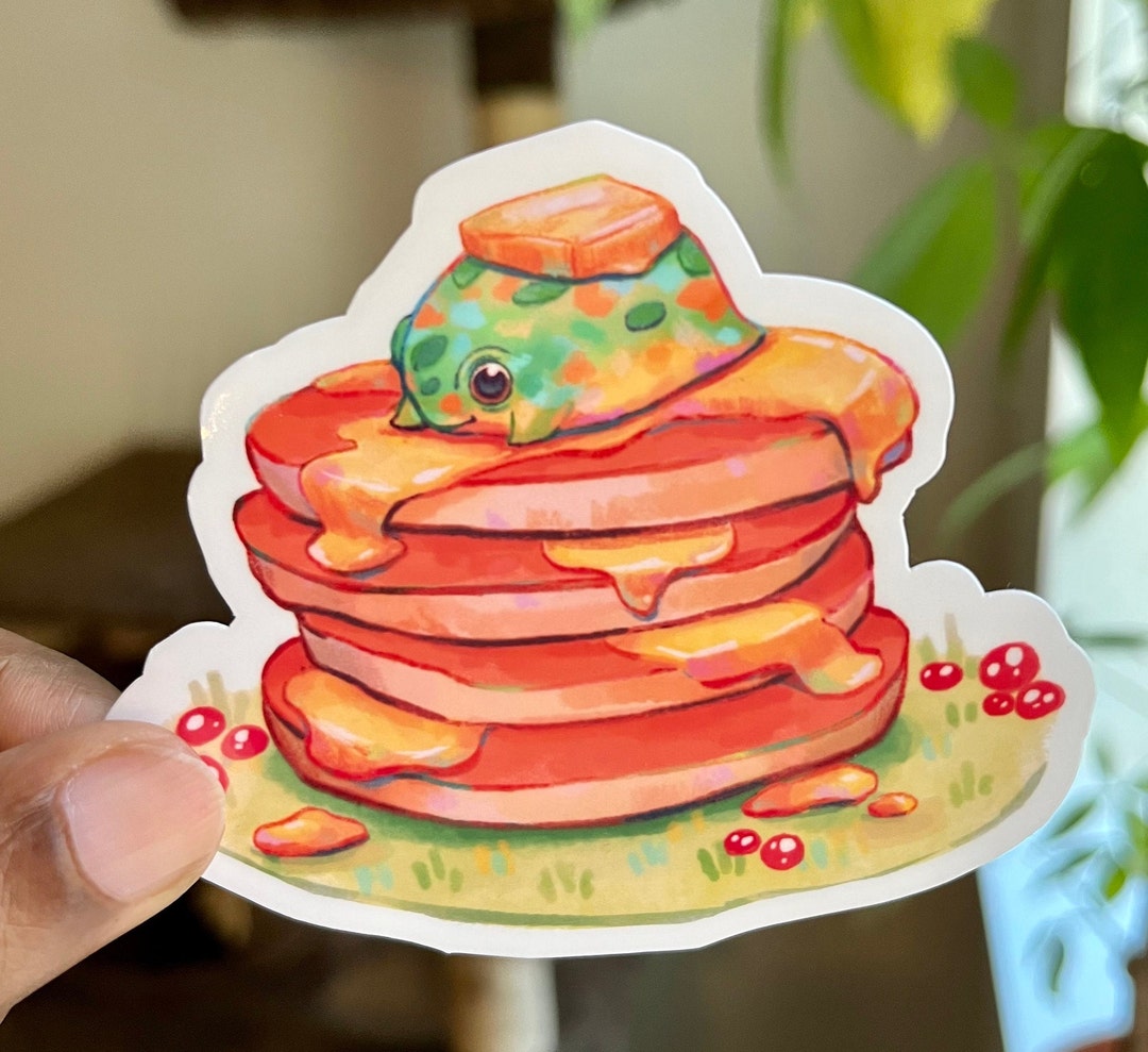 Pancake Frog Sticker | Vinyl Waterproof Sticker | Cute Frog Sticker ...