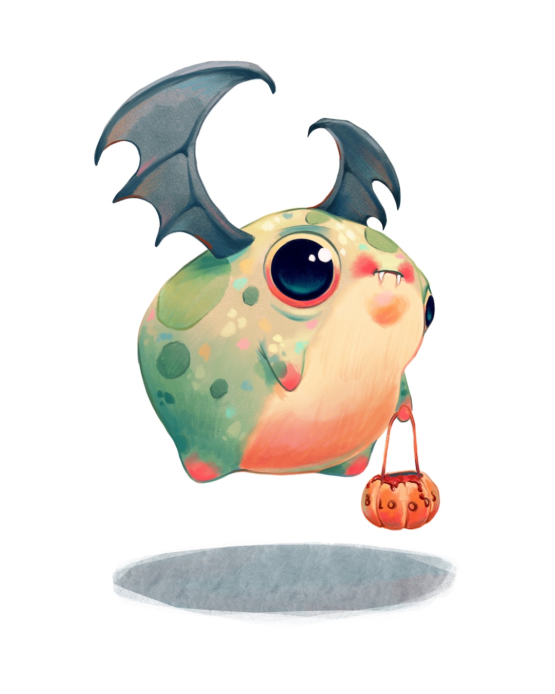 Vampire Frog | Art Print | Original Wall Hanging | Cottagecore Frog Art ...