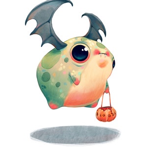 Vampire Frog | Art Print | Original Wall Hanging | Cottagecore Frog Art ...
