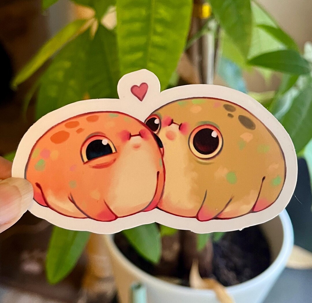 Cuddling Frogs Sticker | Vinyl Waterproof Sticker | Cute Sticker - Etsy