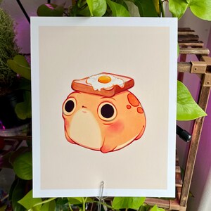 Marigold the Egg Toadst Frog Print | Art Print | Original Wall Hanging ...