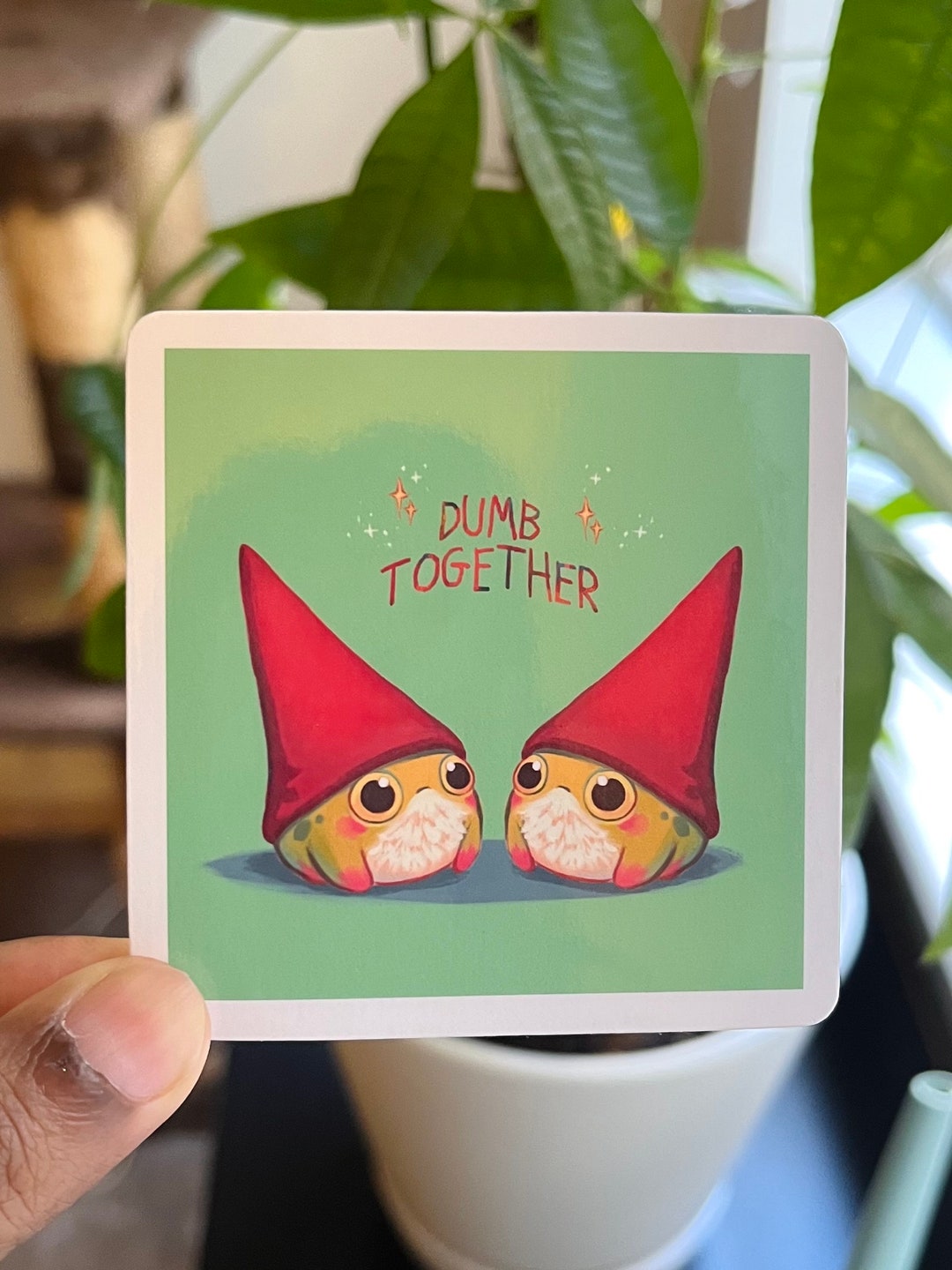Dumb Together Frogs Sticker | Vinyl Waterproof Sticker | Cute Sticker ...