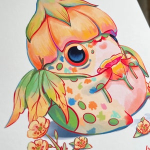 Buttercup Frog Art Print | Original Wall Art | Cute Frog Art ...