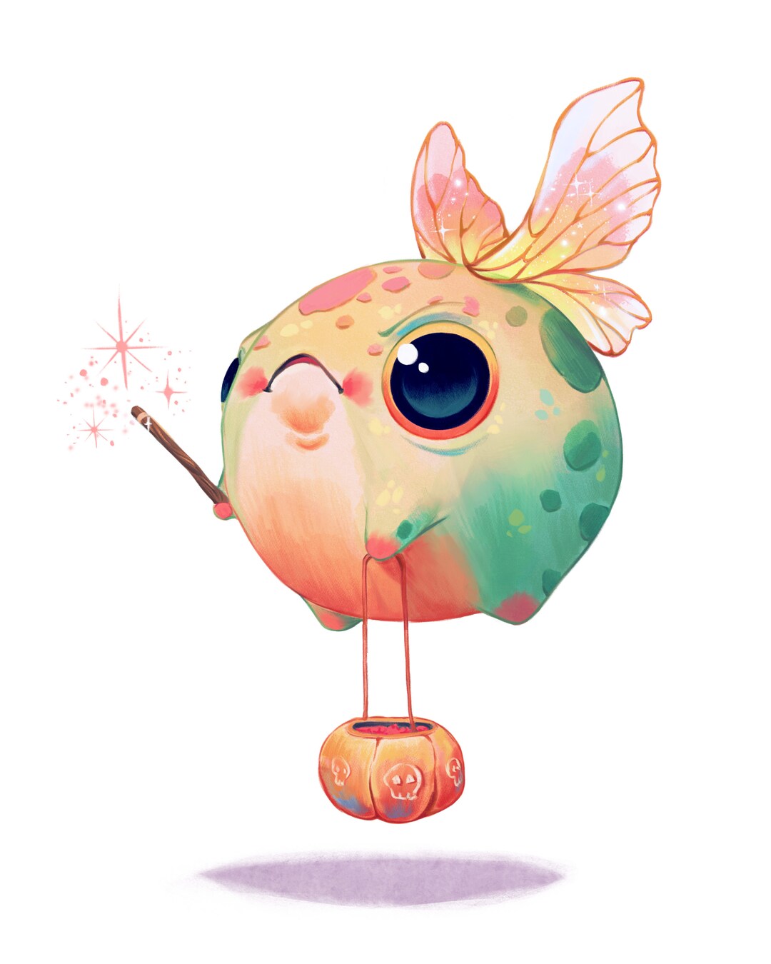 Grompy Fairy Frog | Art Print | Original Wall Hanging | Cottagecore ...