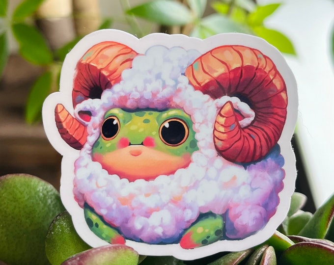 Frog in Sheep's Clothing Sticker Vinyl Waterproof Sticker Cute Sticker ...