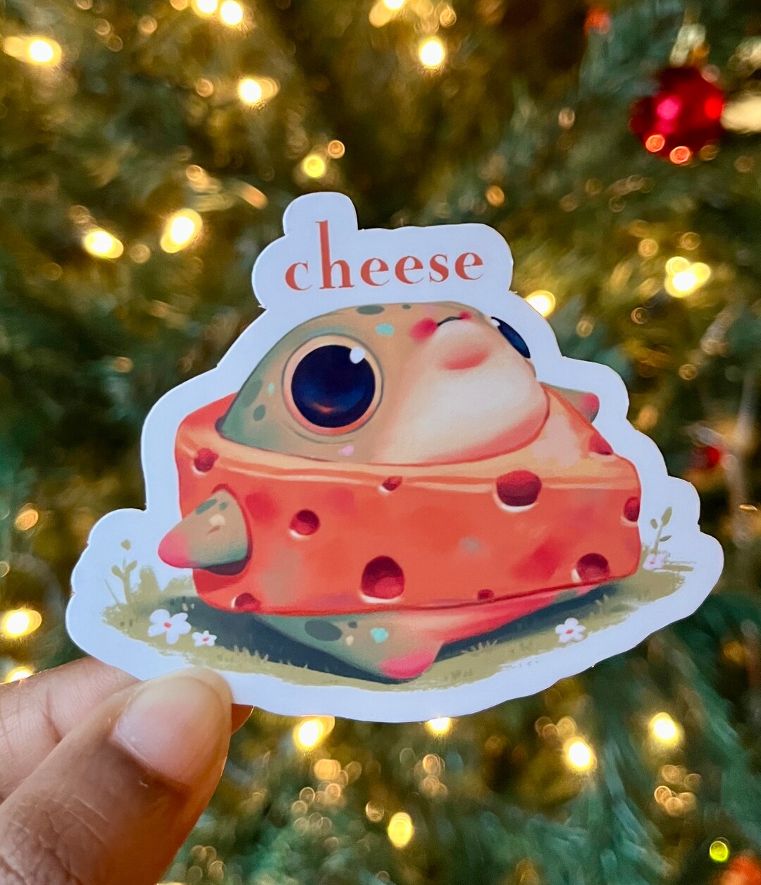 Cheese Frog Sticker | Vinyl Water Resistant Sticker | Cute Sticker ...