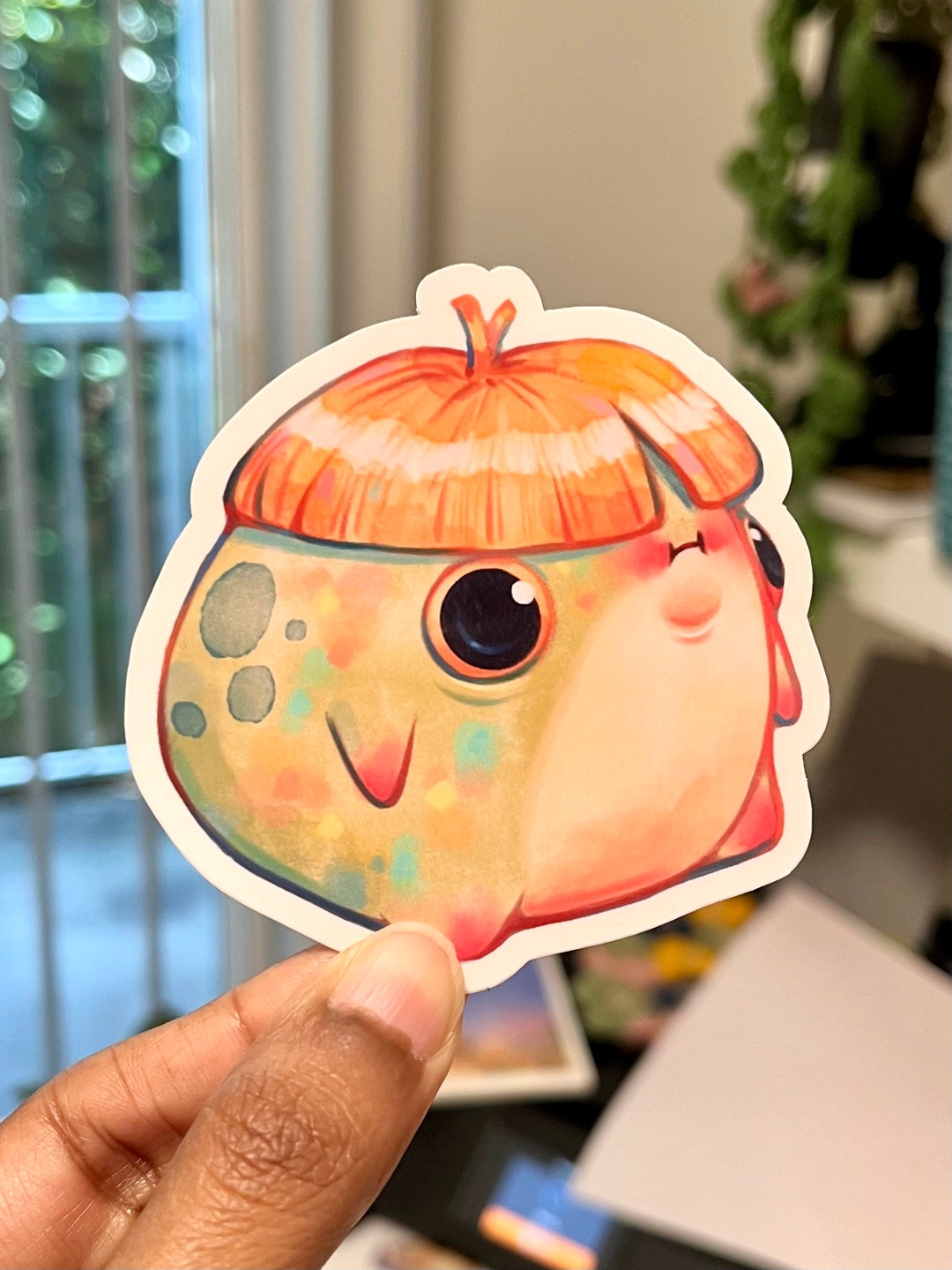 Tuck the Frog Sticker | Vinyl Water Resistant Sticker | Cute Sticker ...