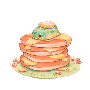 Butters the Pancake Frog Art Print | Original Wall Hanging ...
