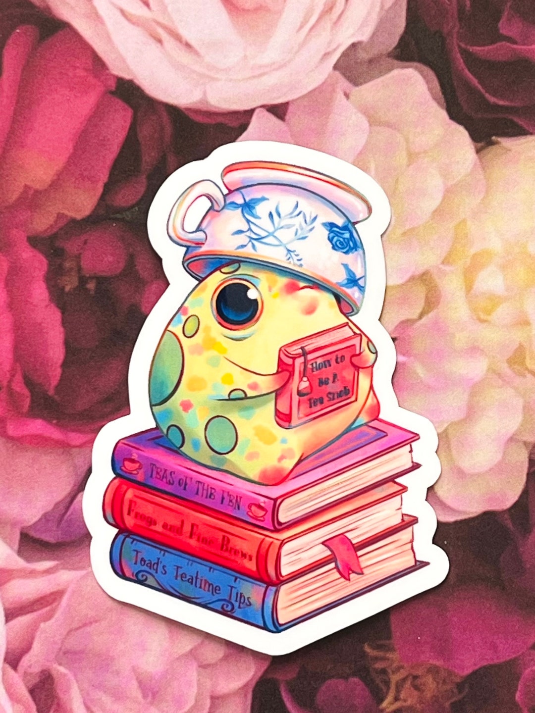 Tea Sommelier Frog Sticker | Vinyl Waterproof Sticker | Cute Sticker ...