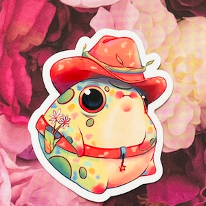 Sheriff and Deputy Frogs Sticker | Vinyl Waterproof Sticker | Cute ...