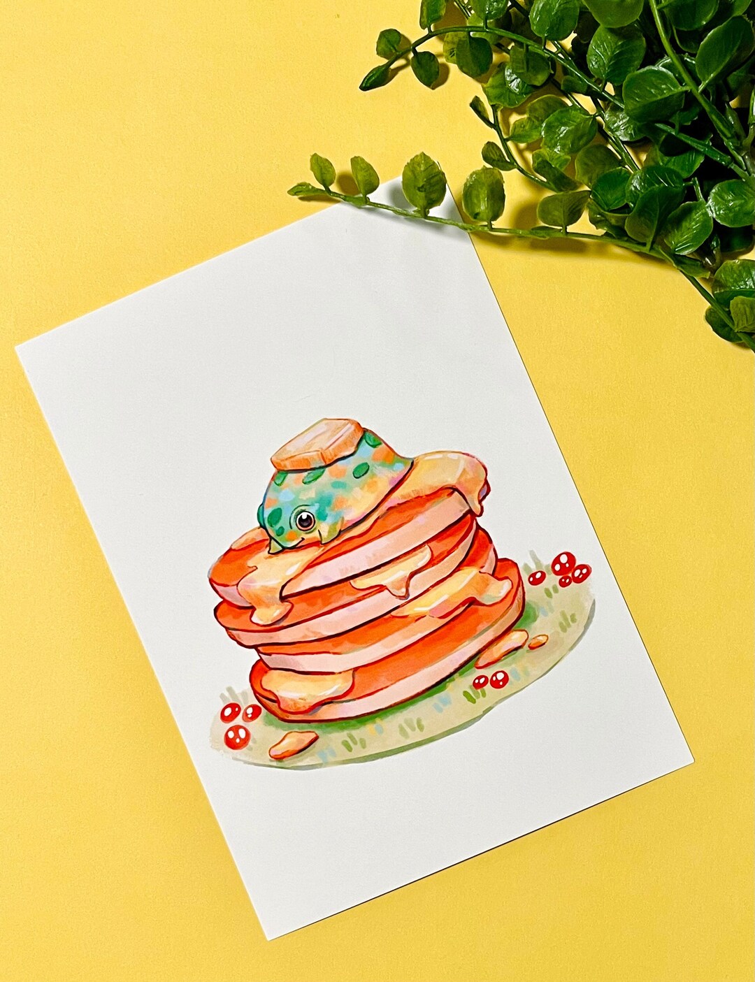 Butters the Pancake Frog Art Print | Original Wall Hanging ...