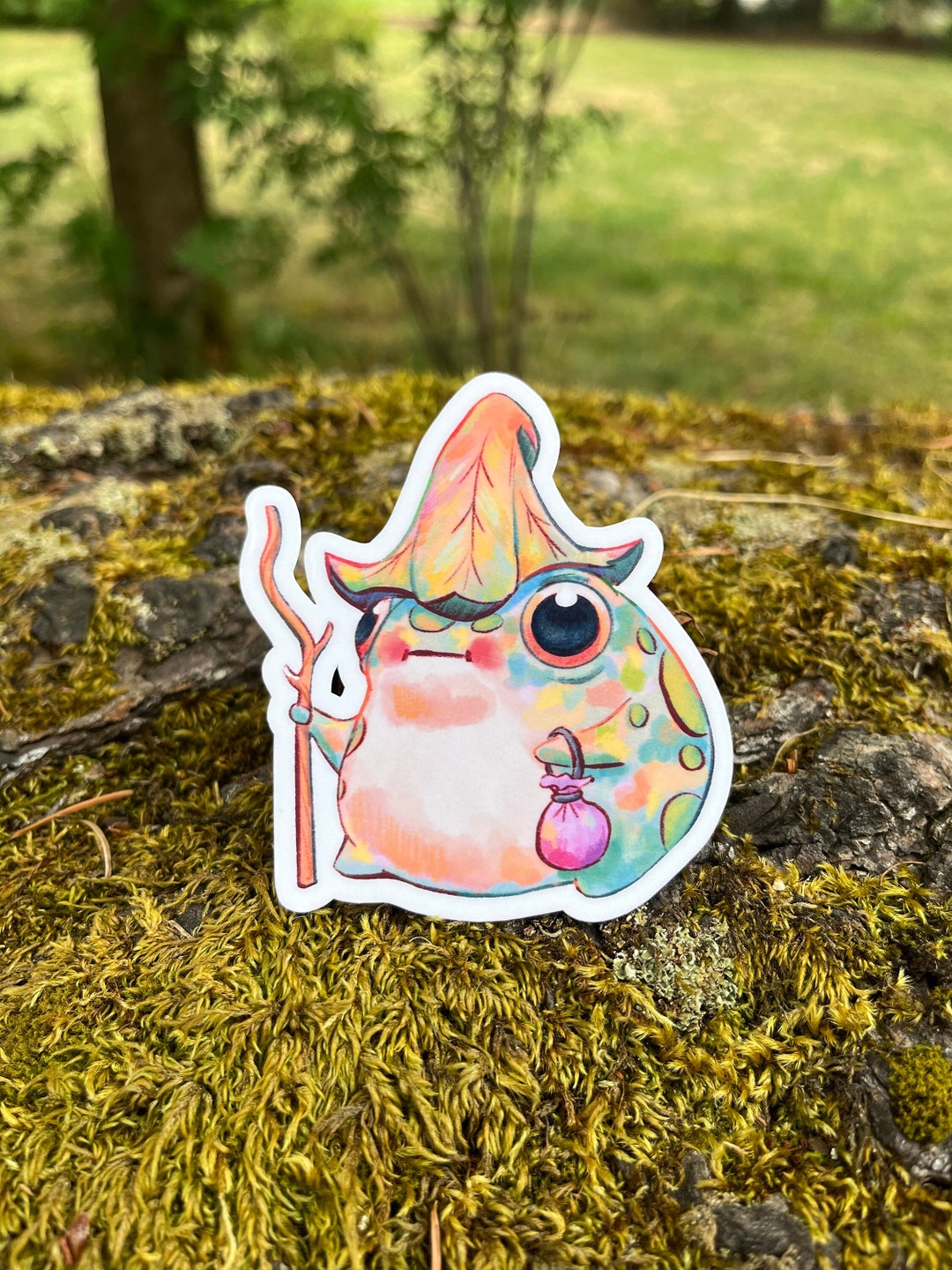 Traveler Frog Sticker | Vinyl Waterproof Sticker | Cute Sticker ...