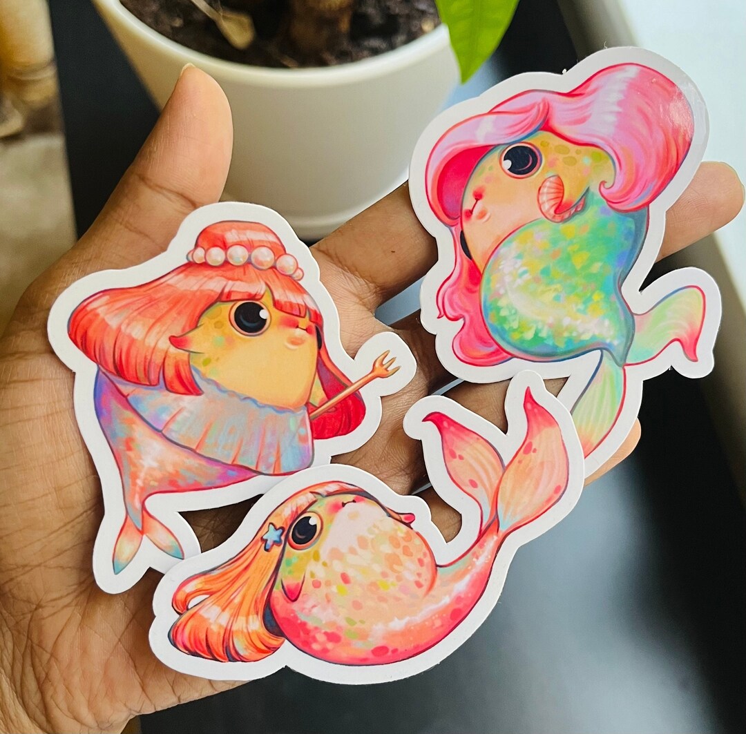 The Merfrogs Stickers | Vinyl Waterproof Sticker | Cute Sticker ...