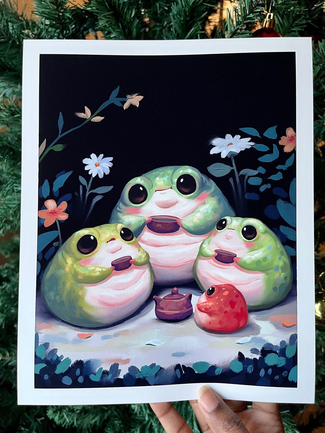 Round Boy Brigade Frogs | Art Print | Original Wall Hanging | Cottage ...