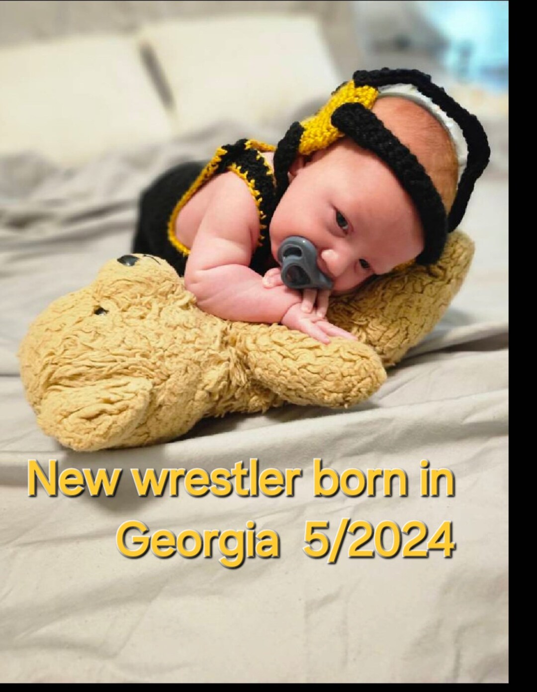 Newborn and 0-3 Month Baby Wrestling, Wrestling Singlet,headgear Shoes ...