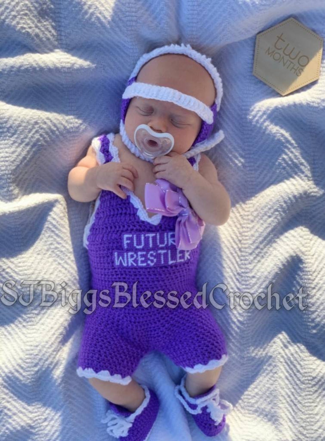 Girls Wrestling Crochet Wrestling Outfit, Newborn to 0 to 3 Month ...
