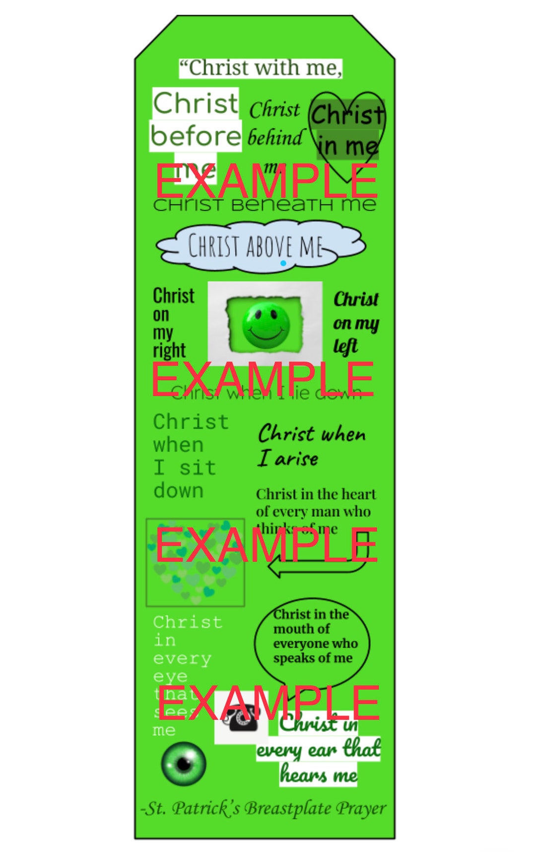 St. Patrick’s Breastplate Prayer Bookmark -pdf/printable - Etsy