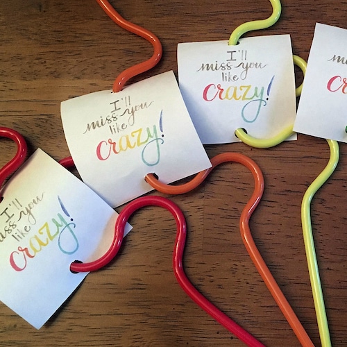 Crazy Straw Printable i'll Miss You Like - Etsy