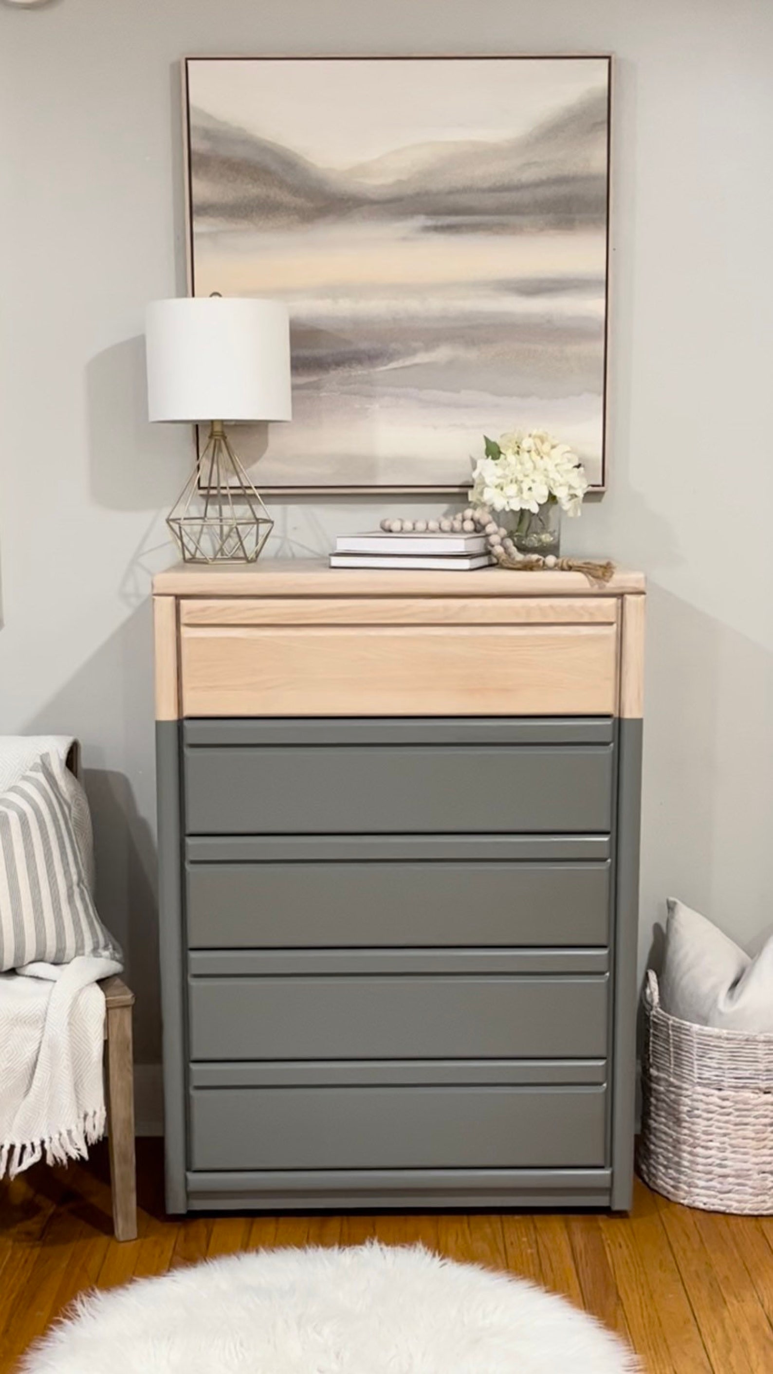 Two-toned dipped Chest of Drawers - Etsy