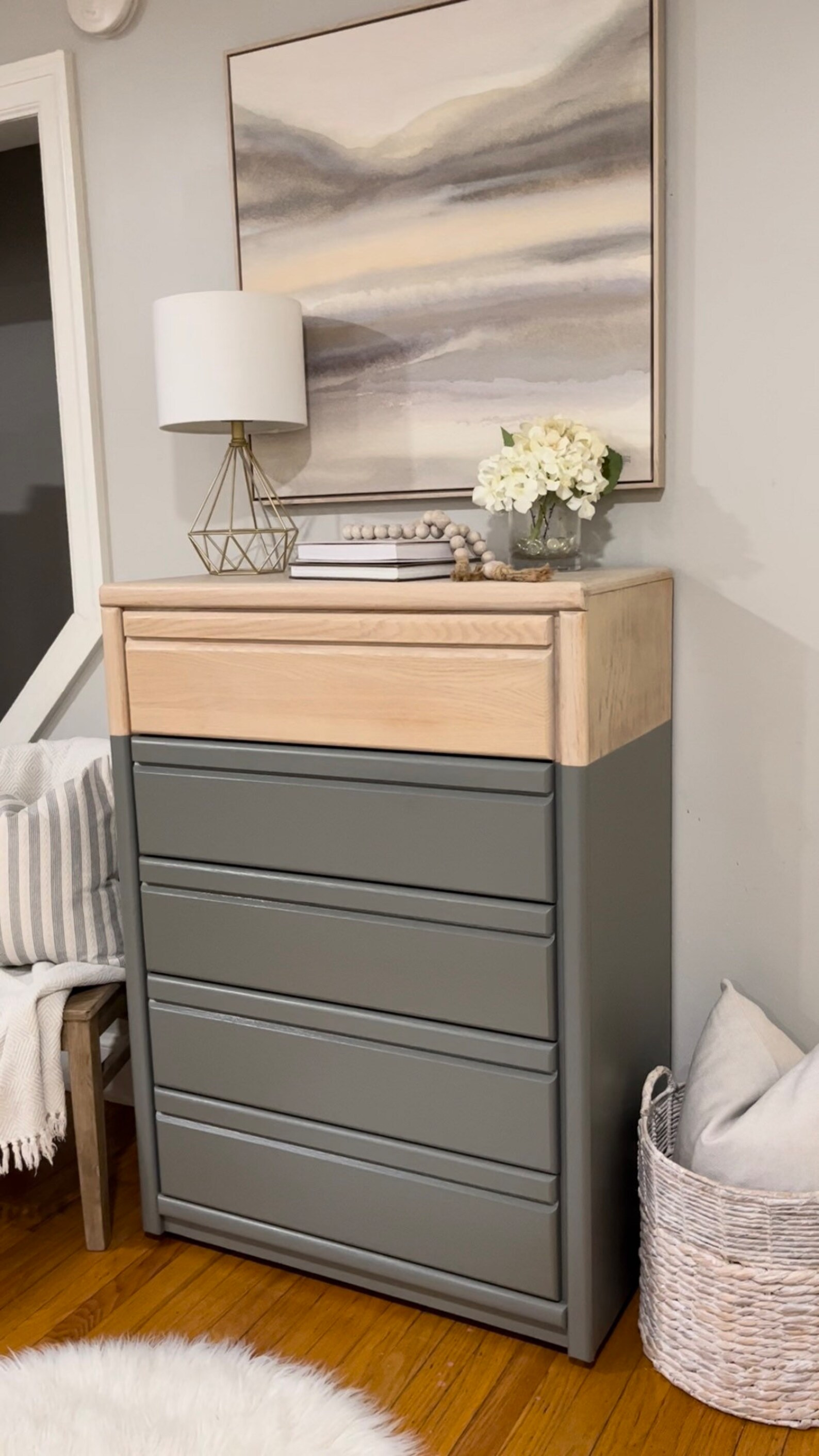 Two-toned dipped Chest of Drawers - Etsy