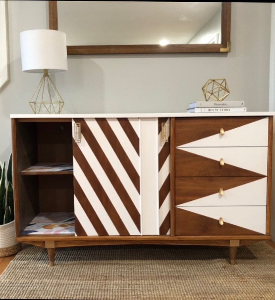 SOLD: Mid Century Modern MCM Buffet Sideboard Console Entry Table - Etsy