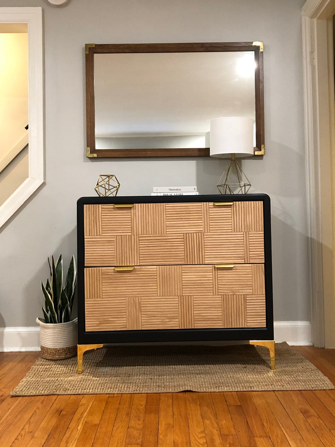 SOLD Modern Black Fluted Dresser Console Buffet Entry Table - Etsy