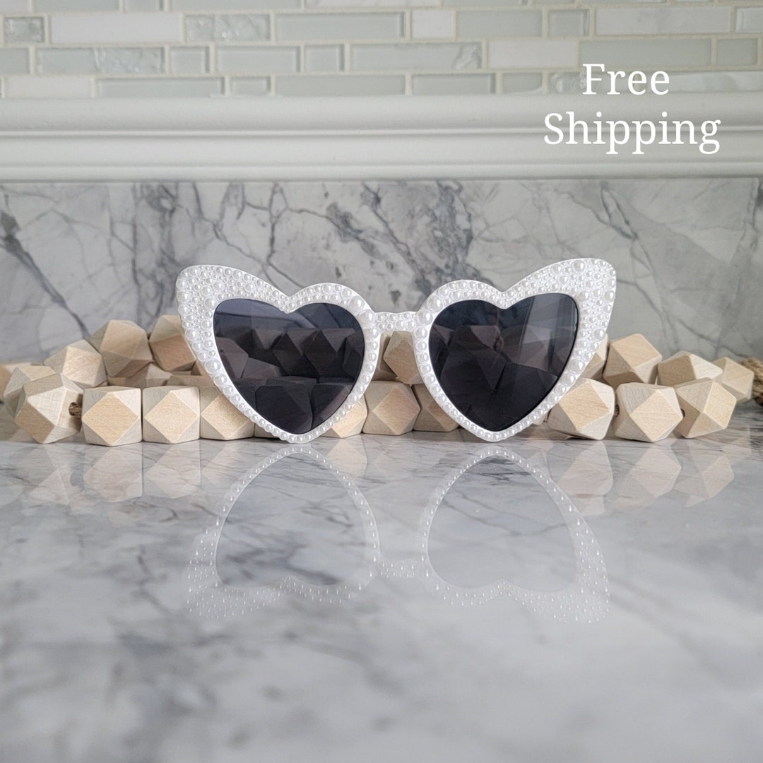 Bride Sunglasses, Heart Sunglasses, Wedding Sunglasses, Heart Shaped ...
