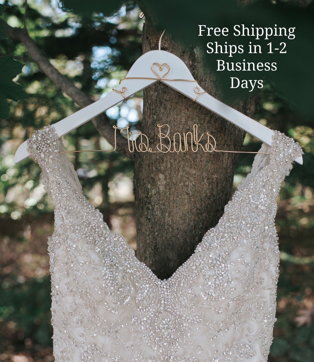 Personalized Bridal Hanger, Wedding Dress Hanger, Custom Bride Hanger ...