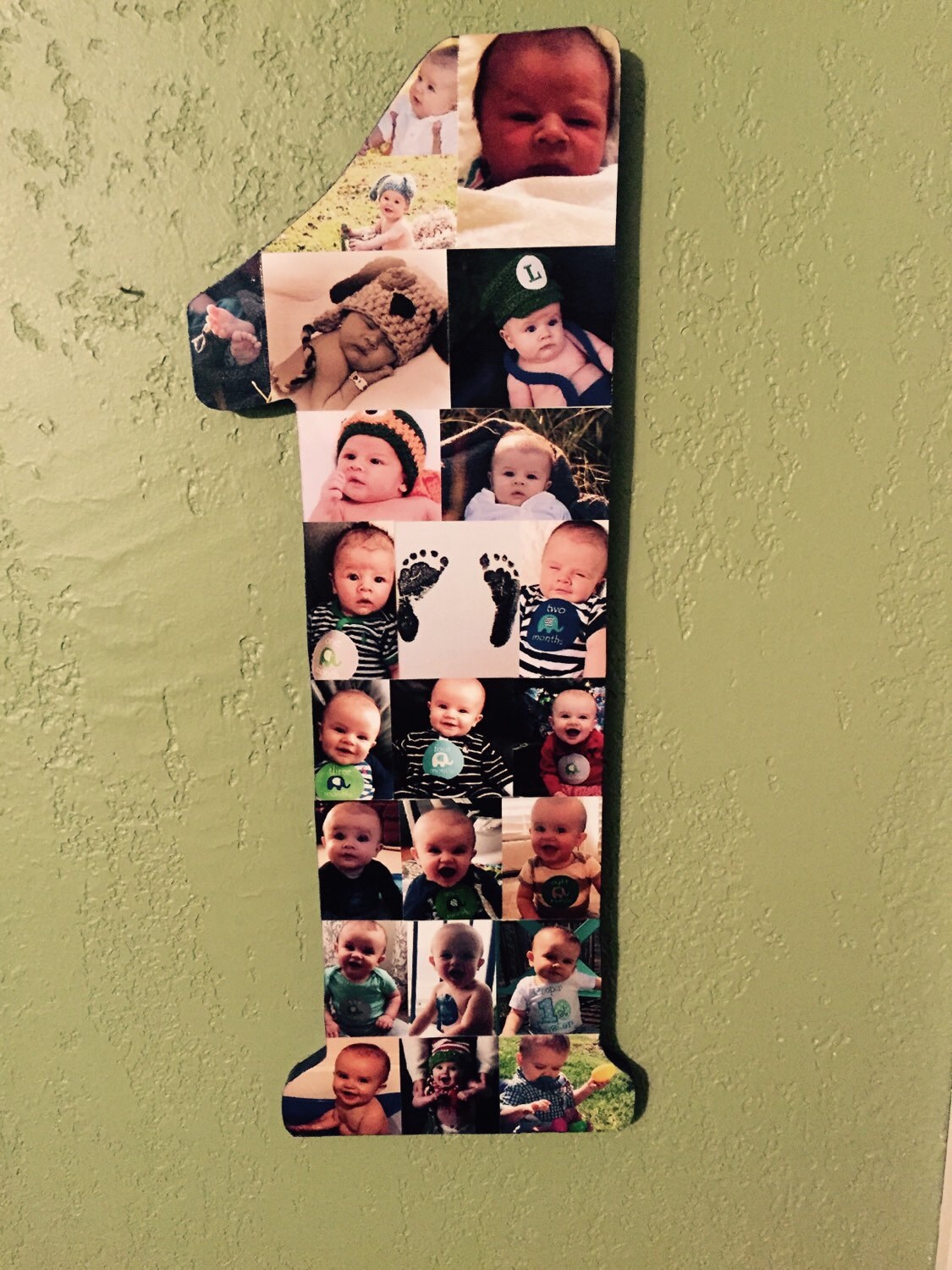 Wooden Number Photo Collage 1/2 Thick - Etsy