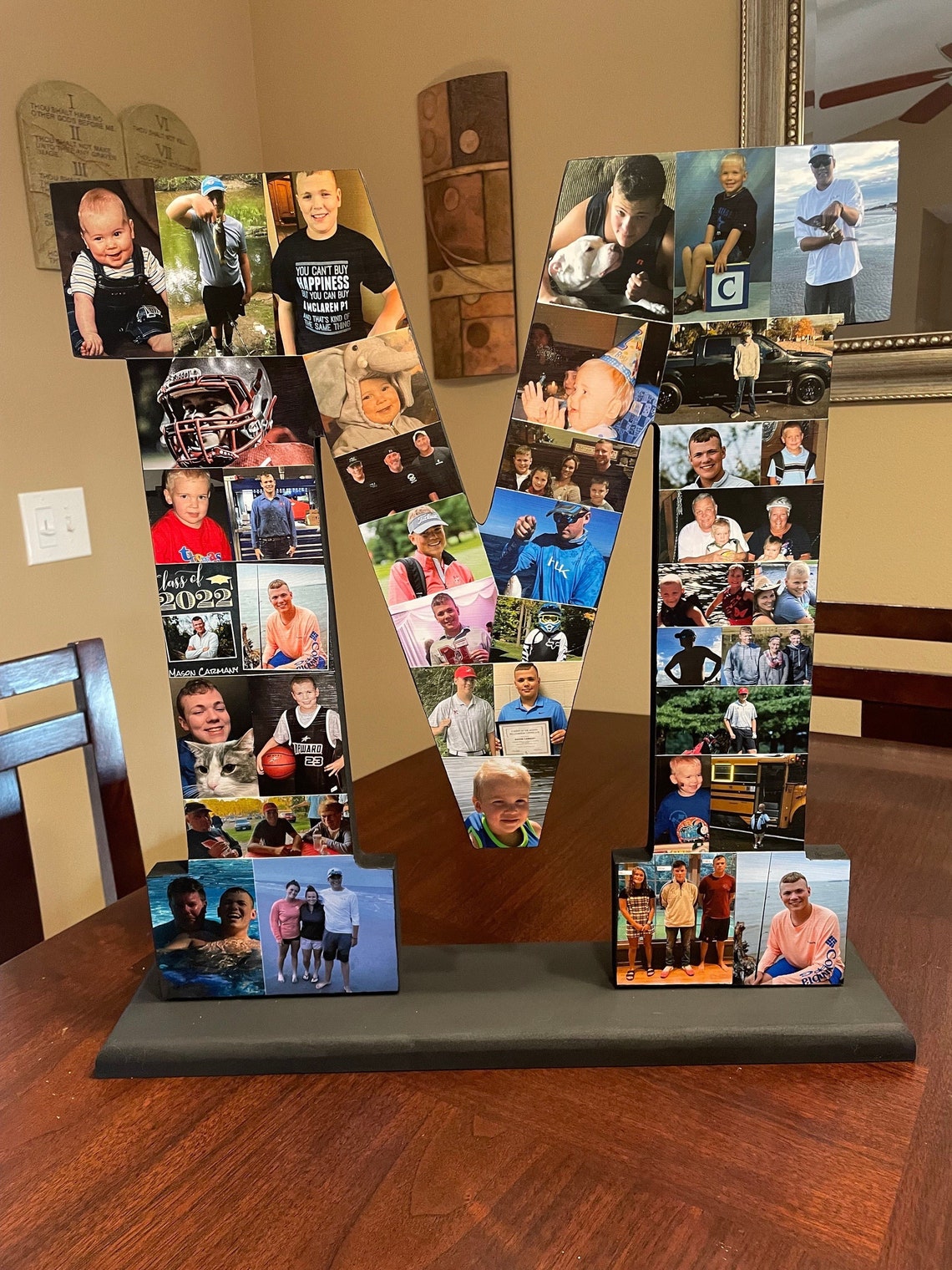 Wooden Letter Photo Collage - Etsy