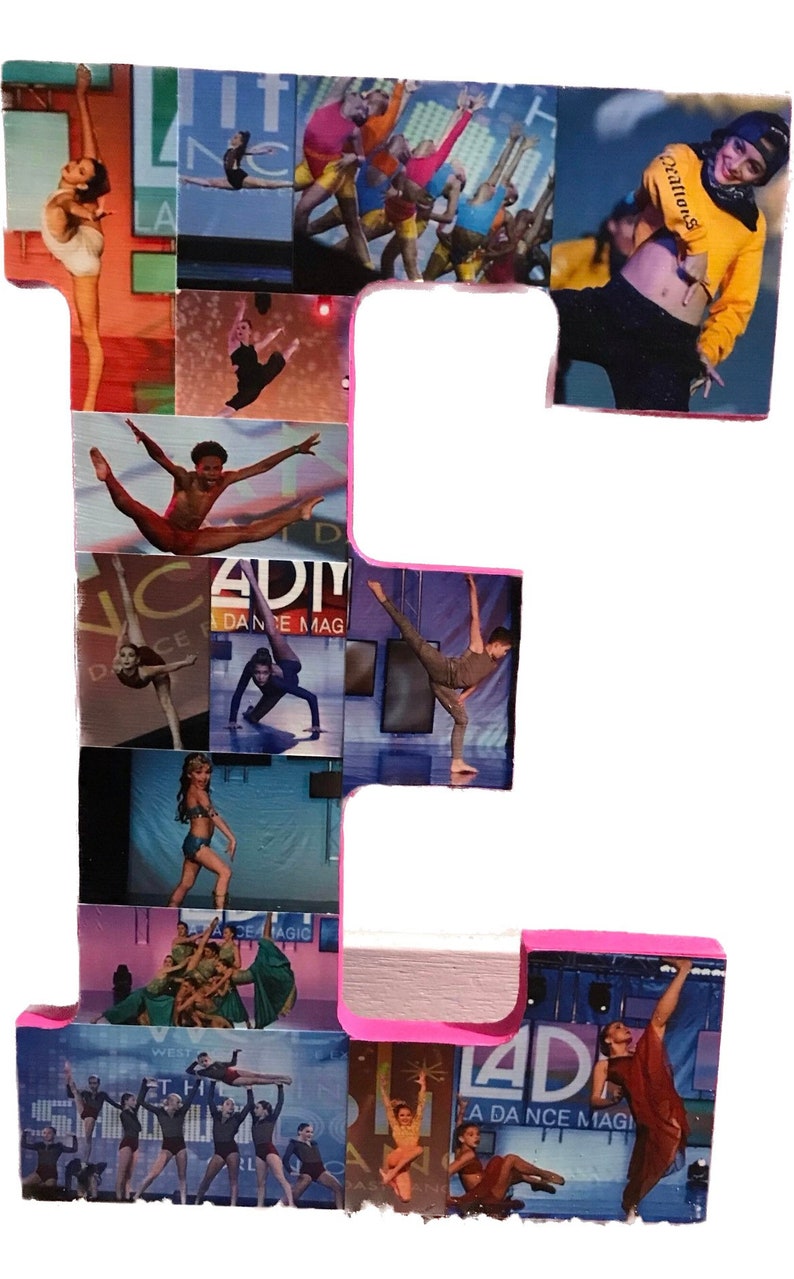 Wooden Letter Photo Collage-block Style - Etsy