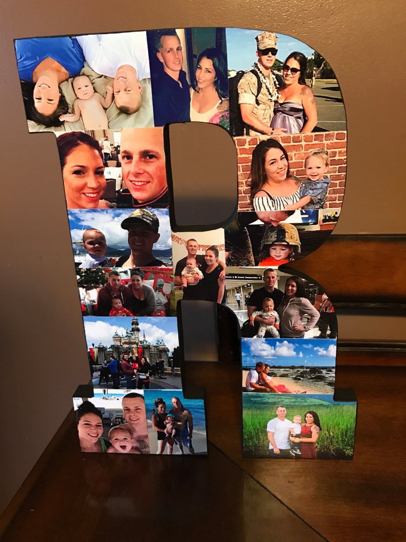 Wooden Letter Photo Collage - Etsy