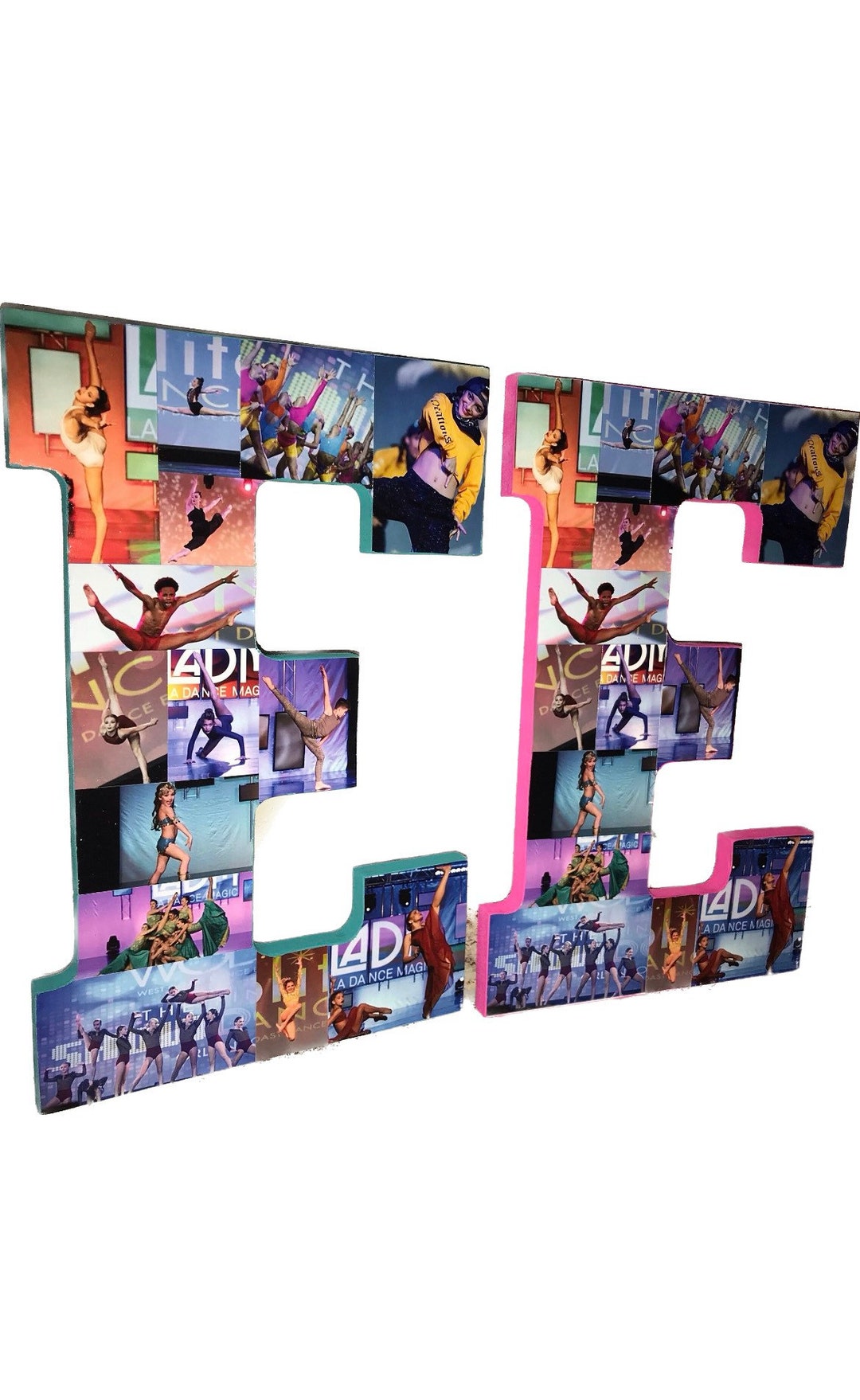 Wooden Letter Photo Collage-block Style - Etsy