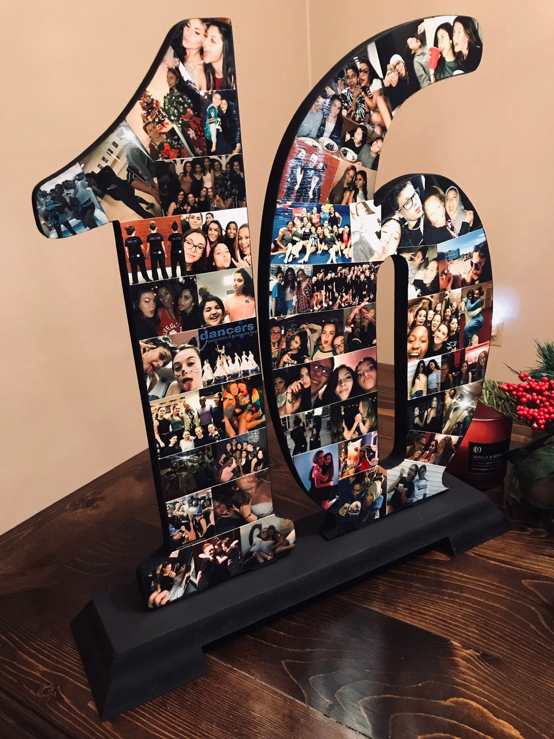 Standing Wooden Number Collage 2 Numbers/old STYLE - Etsy