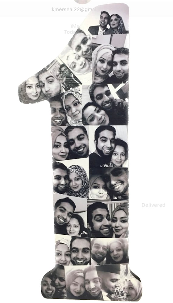 Wooden Number Picture Collage - Etsy