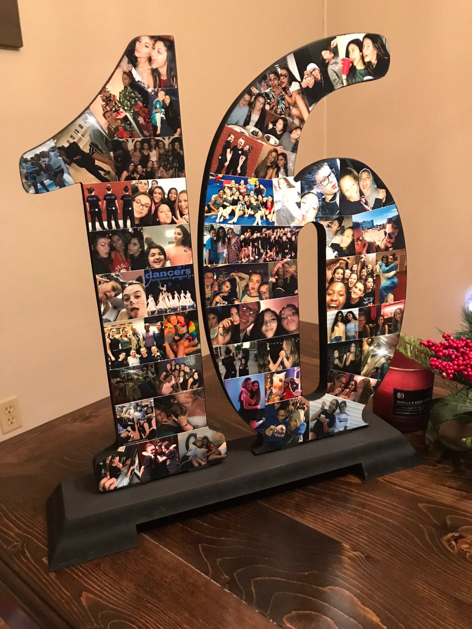 Standing Wooden Number Collage 2 Numbers/old STYLE - Etsy