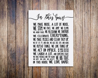 In This House We Do Autism Digital Printable Instant Download - Etsy