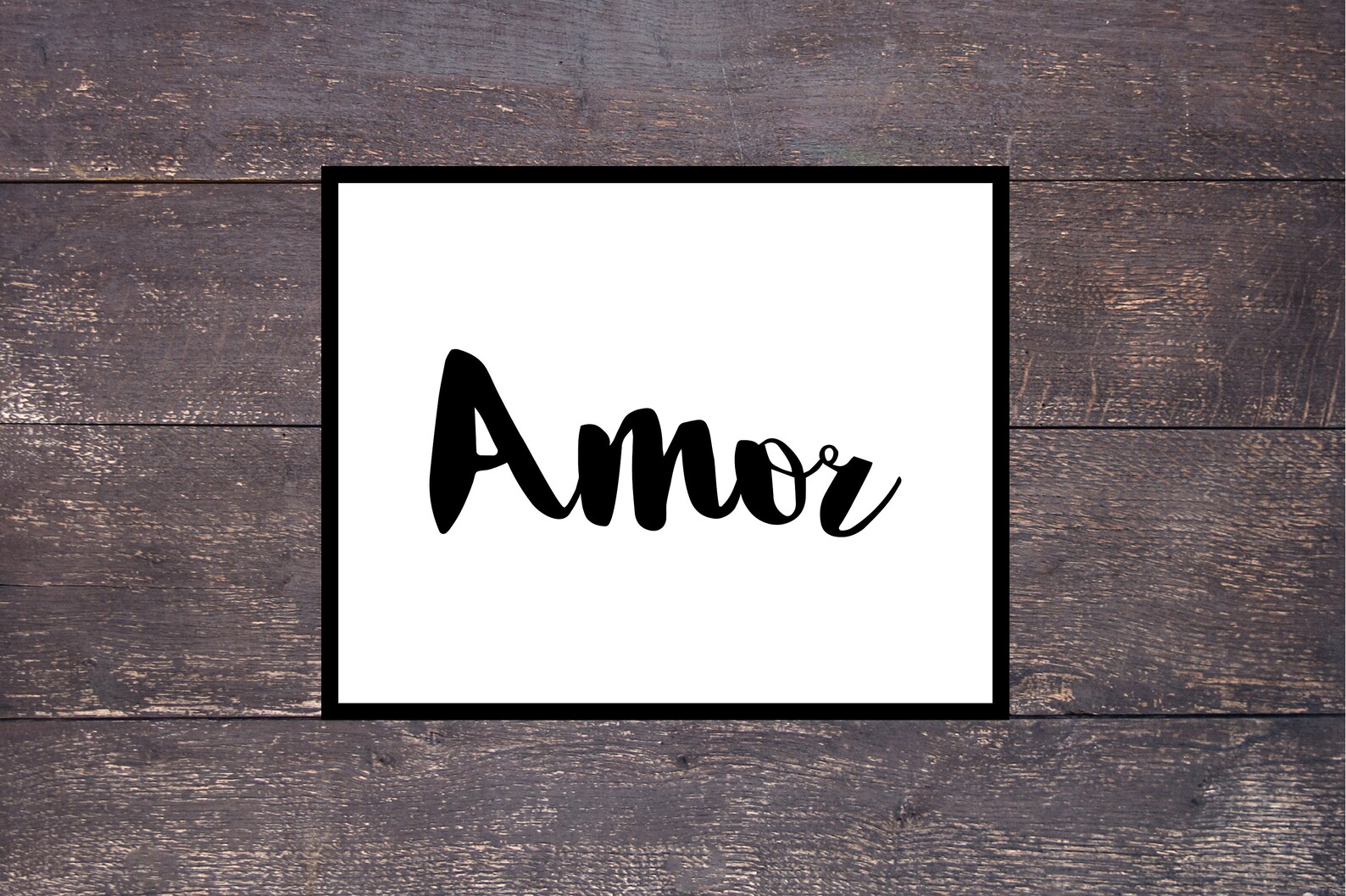 Amor Printable Sign Farmhouse Style 16x20, 8x10, 5x7, or 4x6 Sign ...