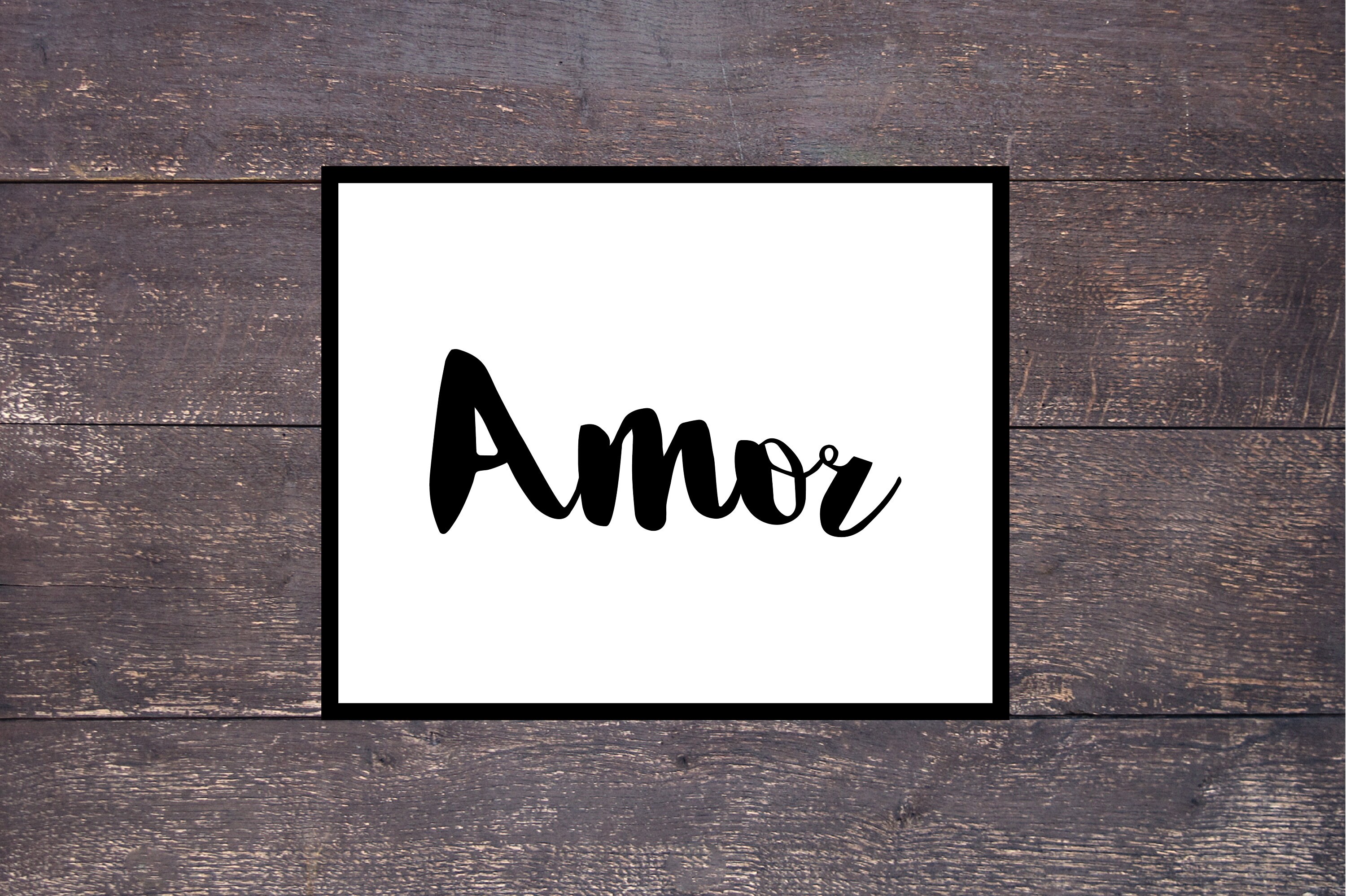 Amor Printable Sign Farmhouse Style 16x20, 8x10, 5x7, or 4x6 Sign ...