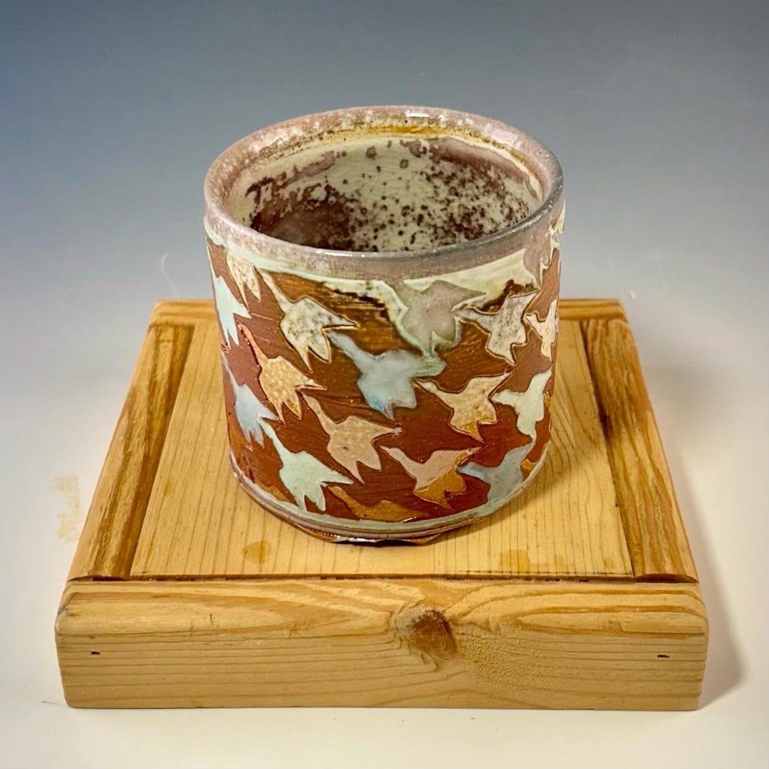 M.C Esher Inspired Whisky Tumbler, Pottery Cup, Whisky Sipper, Pottery ...